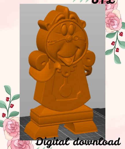 🕰️ Cogsworth clock Beauty and the beast character // party decor・ STL ...