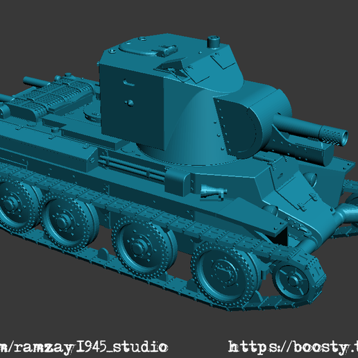 🧨 BT-42 Finnish artillery tank 1:100・ STL File for 3D printing・Cults