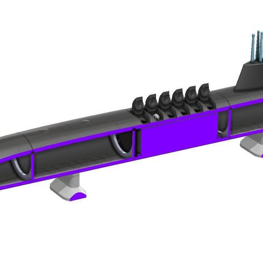 ⚽ Dreadnought Class Nuclear Submarine・Free STL File for 3D printing・Cults