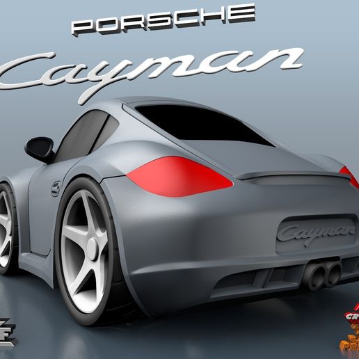 🚗 PORSCHE Cayman 987 Comic Style Car・ STL File for 3D printing・Cults