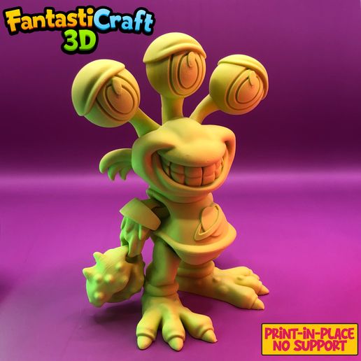 👽 FantastiCraft3D - Tri-Clops Alien - Flexi model for FDM Printing・ 3D ...