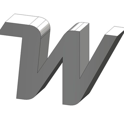 🧑‍🎨 W Buchstabe Magneto Font Letter・Бесплатный STL для 3D-печать・Cults