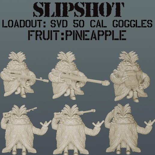 🍍 Delta Fruit: SlipShot Pineapple Commando SVD Sniper 50 Cal Goggles ...