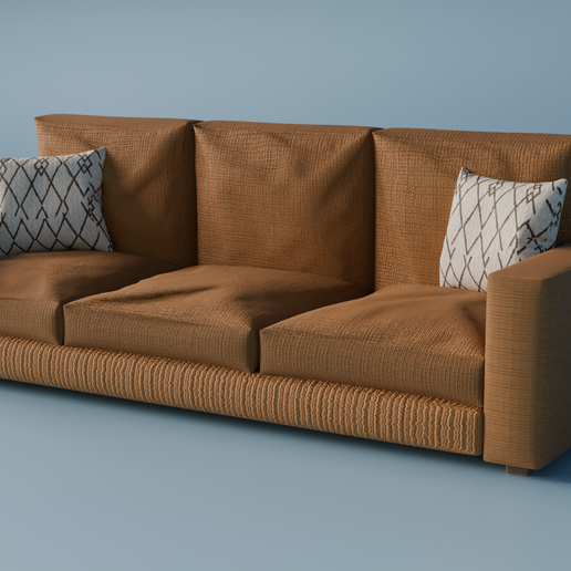 Free STL file Realistic modern sofa 🛋️ (OBJ)・3D print design to ...