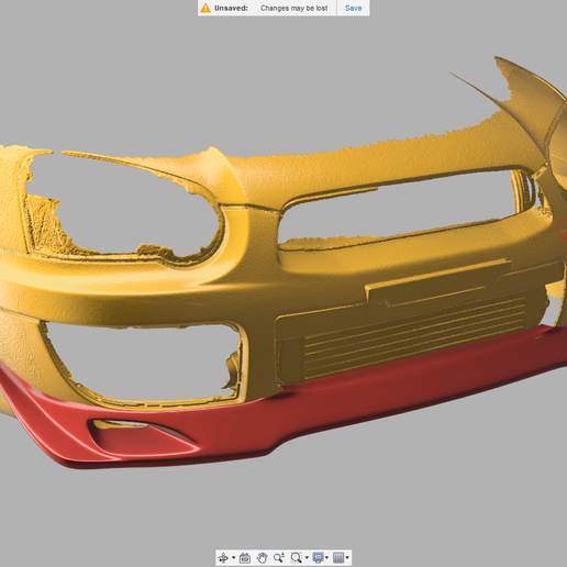 🚗 subaru impreza 2004 Overlay for stock front bumper・ STL File for 3D ...