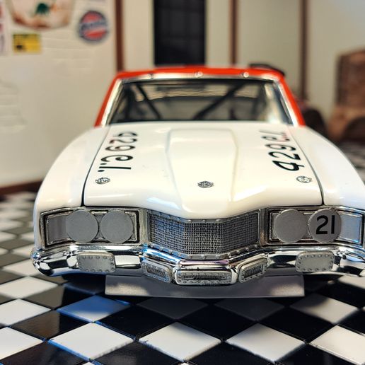 🌀 1/25 1971 Mercury Cyclone NASCAR Grill・ STL File for 3D printing・Cults