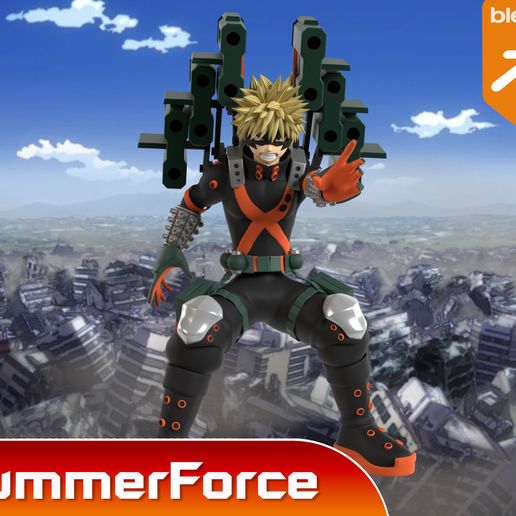 💥 Katsuki Bakugo Strafe Panzer - My Hero Academia・ STL File for 3D ...