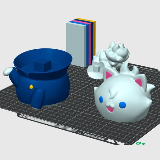 🐱 Satoru Gojo cat - Jujutsu Kaisen - STL & 3mf Multicolor・ 3D File for ...