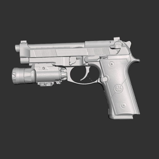 STL file Beretta M9A4 Surefire XH35 Real Size 3d Scan Gun Mold 🩻 ・3D ...