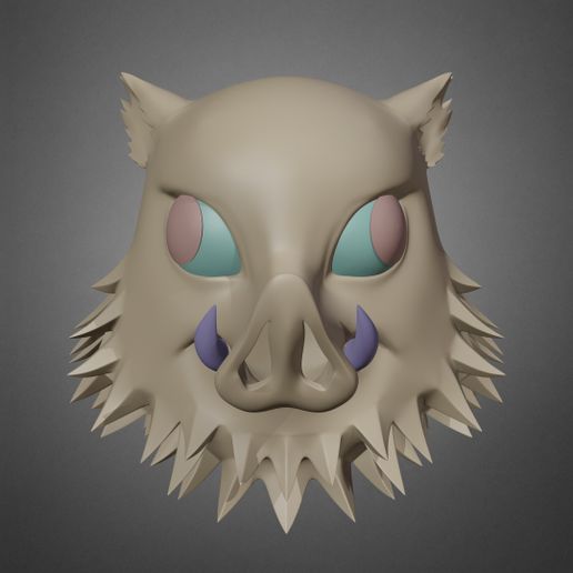 🐗 Demon Slayer Inosuke Hashibira Boar Mask for Cosplay・ STL File for 3D ...