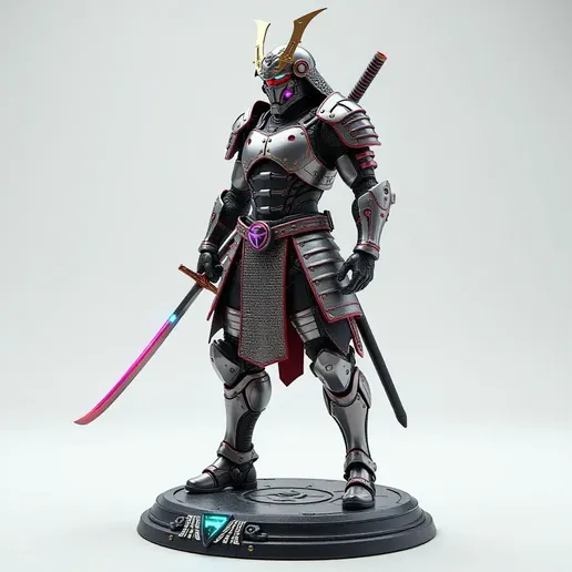 Cyber Samurai🔳・ STL File for 3D printing・Cults