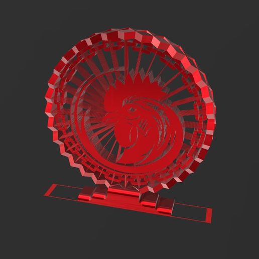 STL file Rooster Head a31 - 03 - Suspended - 2D- Thread Art STL 🐓 (3MF ...