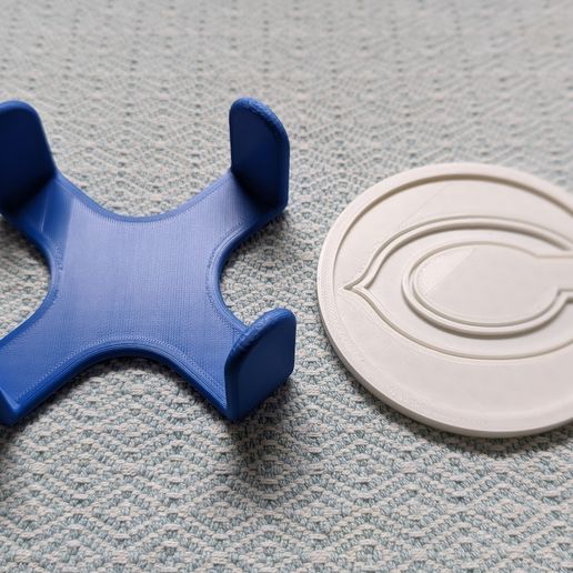 🍾 Chicago Bears Coaster w/Holder (holds 6)・ STL File for 3D printing・Cults