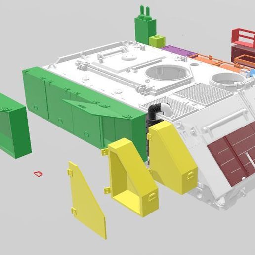 🌆 exterior boxes for IDF M113 fitter and Hattap 35th scale ( HULL Not ...