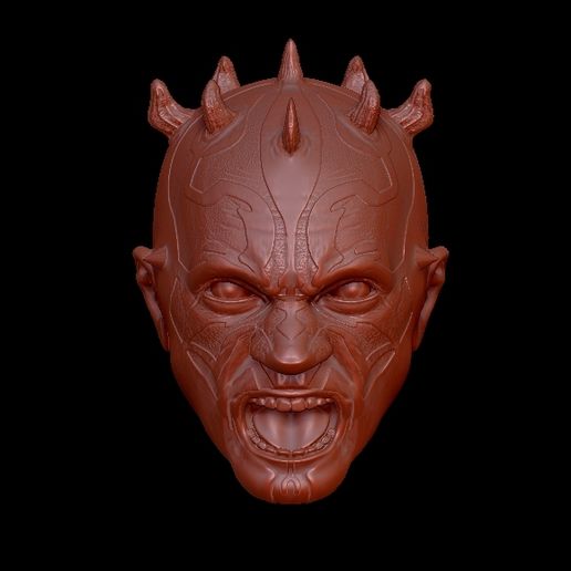 🦸 Darth maul scream・ OBJ File for 3D printing・Cults