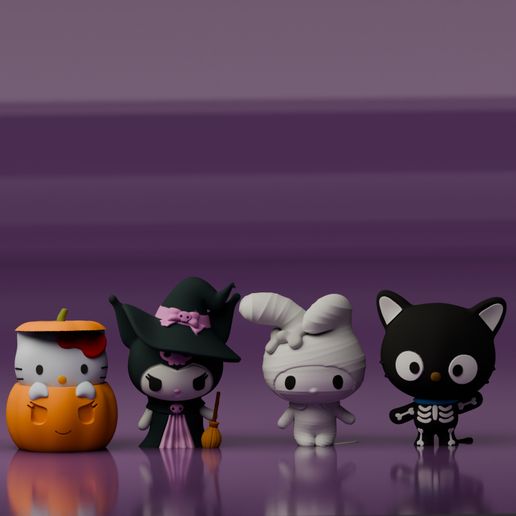 🎃 Sanrio HelloKitty Halloween Pack Cute Special STL Fanart・ STL File ...
