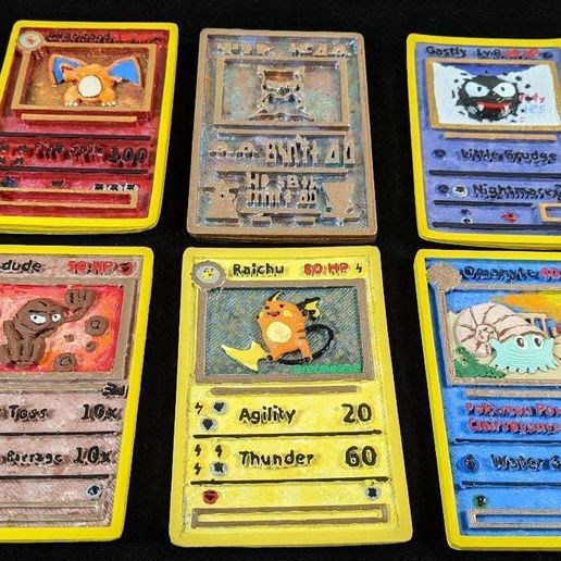 🐉 3D Printable Pokemon Cards・Free STL File for ・Cults