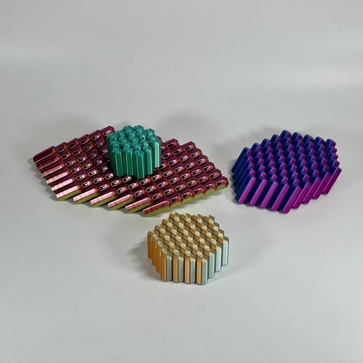 👌 Wobble Hexagons Fidget Flexible Toy Print in Place・ 3D File for 3D ...