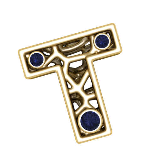 STL file SIMPLE ALPHABET T PENDANT 3D PRINTABLE MODEL 🔑 (OBJ)・3D ...