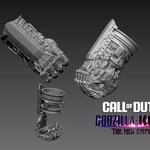 🧤 beast glove cod mw3 x godzilla x kong the new empire・ OBJ File for 3D ...