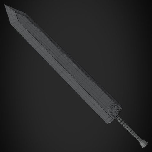 🐉 Berserk Guts Dragon Slayer Sword for Cosplay・ STL File for 3D ...