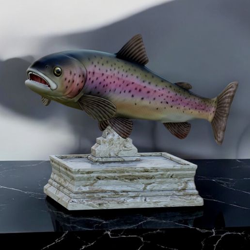 🐠 fish rainbow trout / Oncorhynchus mykiss trophy with storage space ...