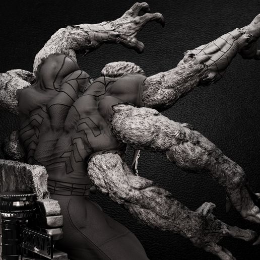 👨 Wicked Marvel Man Spider Sculpture: Tested and ready for 3d printing ...