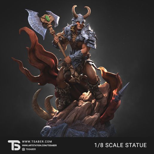 👤 Barbarian Statue・ 3D File for 3D printing・Cults