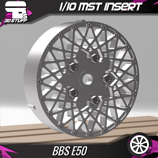 🛞 1/10 - BBS E50 RC wheel (MST use)・Archivo STL para Impresión 3D・Cults