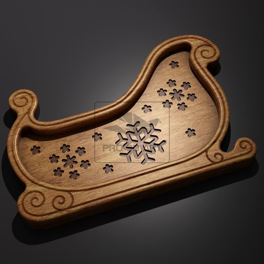 🎅 Santa Sleigh Tray - CNC Files for Wood (svg, dxf, eps, ai, pdf ...