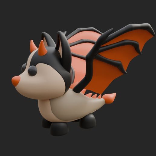 🦇 Bat Dragon Adopt Me! Roblox Fan Art・ STL File for 3D printing・Cults