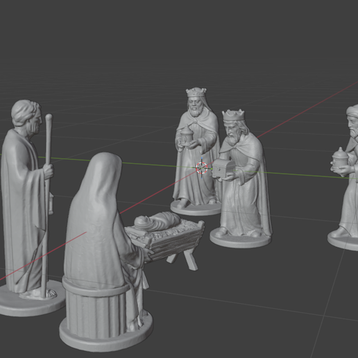 🎄 =COMPLETE 3D Nativity Scene - Nativity Figures to print in resin or ...
