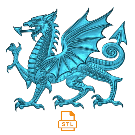STL file Welsh Dragon 🐉 ・3D printable model to download・Cults