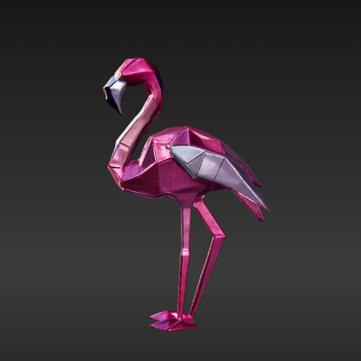 🦩 Low-poly flamingo・ STL File for 3D printing・Cults