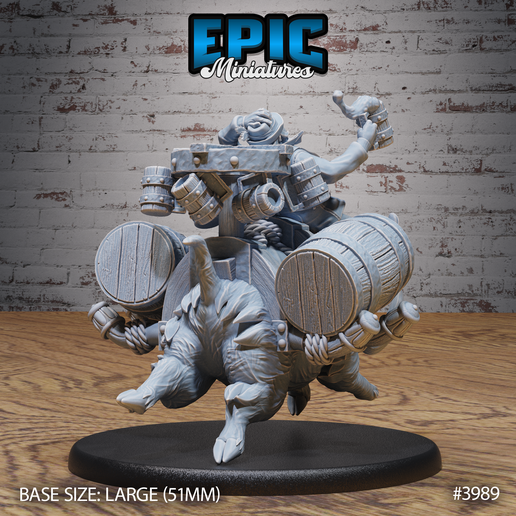 3D file Boar Beer Shop Mount ‧ DnD Miniature ‧ Tabletop Miniatures ...