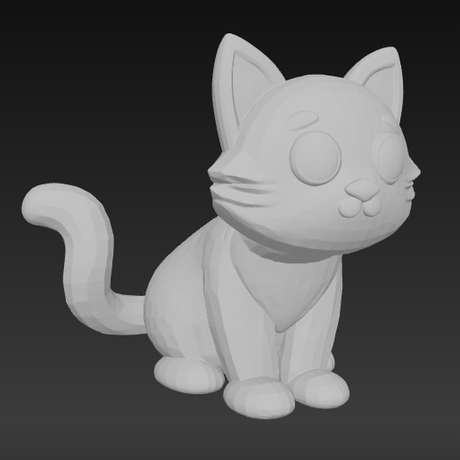 🗿 GATITO SENTADO・ OBJ File for 3D printing・Cults