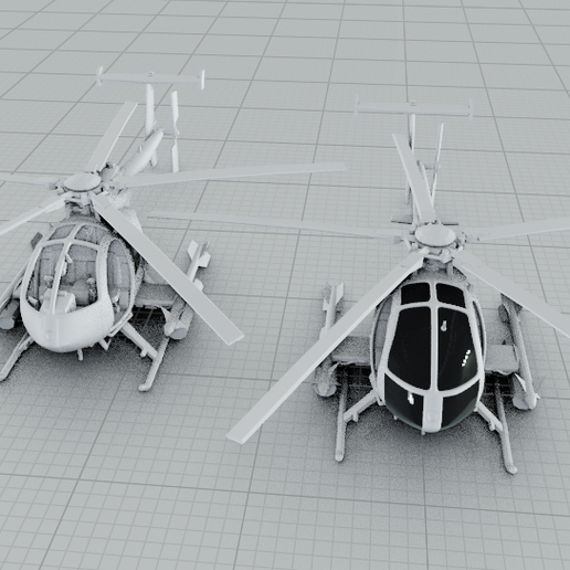 🚁 McDonnell Douglas MD 500 Defender Light Utility Helicopter model・ STL ...