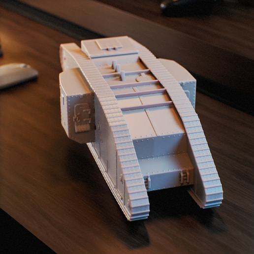 STL file Tank Mark 1 - British tank mark 1 - Tiger, Panther, Churchill ...