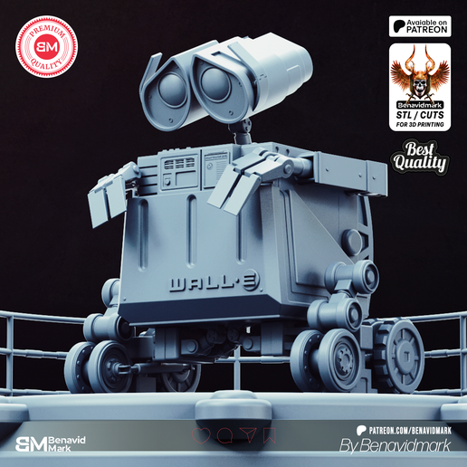 👾 WALL-E STL / 3d Wall E / 3d print WALL-E / Wall E STL Statue.・ 3D File for 3D printing・Cults