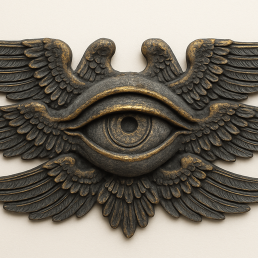 👼 Angel Eye six Wings Wall・ STL File for 3D printing・Cults
