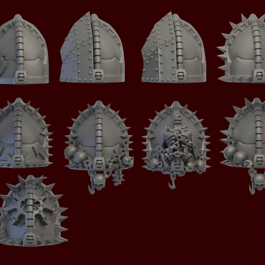 🧸 Satyr-9 Shoulder Pauldrons・ 3D File for ・Cults