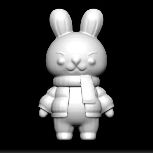 STL file Cute Bunny Model - Bunny STL - Rabbit Figurine 3D - Adorable ...