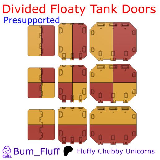STL file Divided Floaty Tank Doors - Presupported 🪖 ・Model to download ...