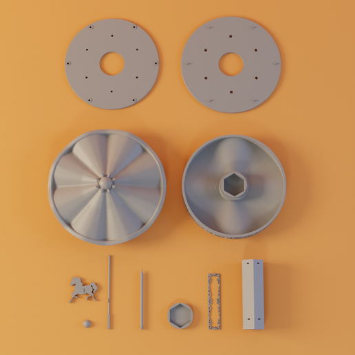 🎠 Carousel・ STL File for 3D printing・Cults