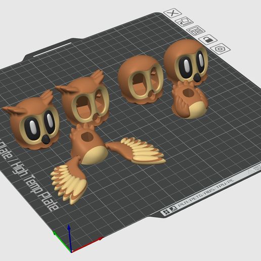 🦉 Blob Owl - Modular Mini Articulated Art Toy・ 3D File for 3D printing ...