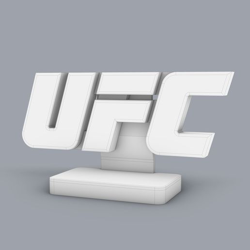 🔦 UFC logo・Archivo OBJ para Impresión 3D・Cults