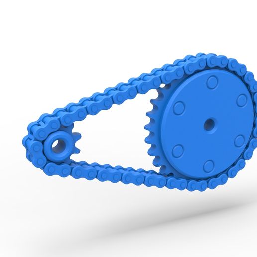 🚗 Chain drive Version 4 Scale 1:25・ 3D File for 3D printing・Cults