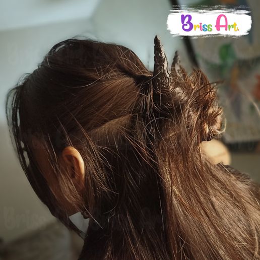 💇 Decorative Hair Accessory "Moon Horns".・ STL File for ・Cults