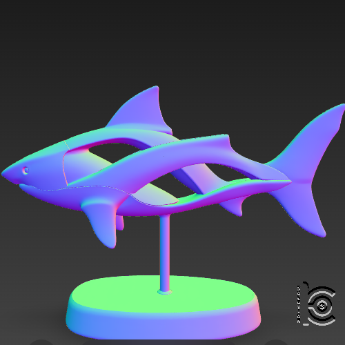🌈 Geometric Rainbow Shark - 3D Model for Printing・ STL File for 3D ...