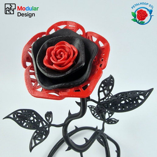 💐 Table Flower Rose STL File, 3D Print Forever Flower, Digital ...